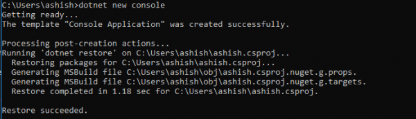 Dotnet Core Command Line Interface Cli